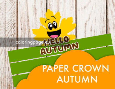 Fall paper hat | Coloring Page