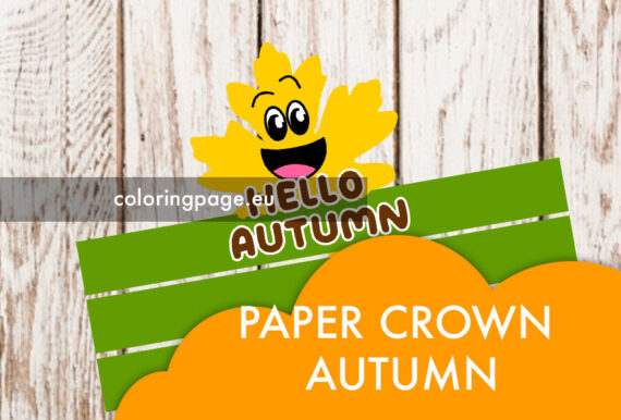 Paper crown Autumn | Coloring Page