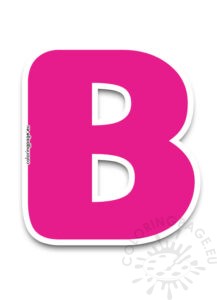 Pink letter b | Coloring Page