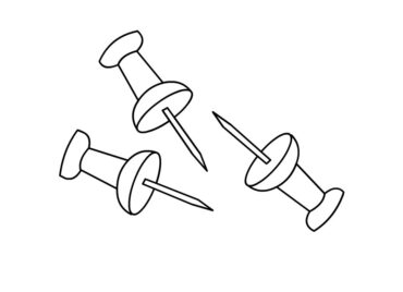 Push pins | Coloring Page