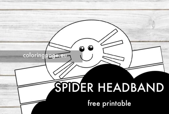 Spider headband template | Coloring Page