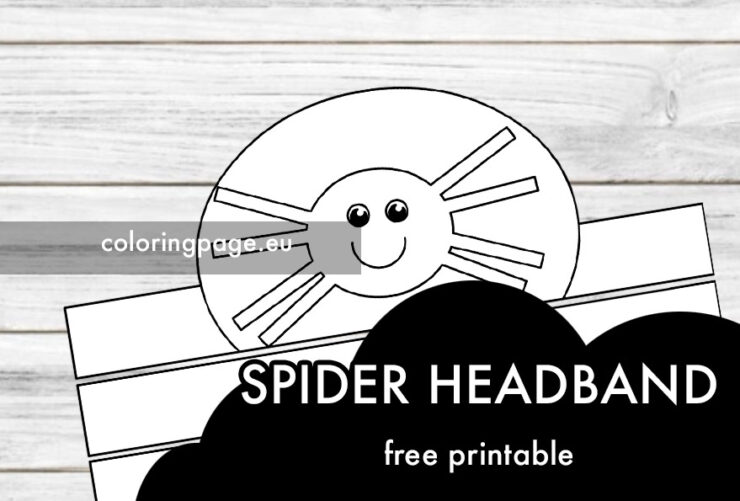 Spider headband template | Coloring Page