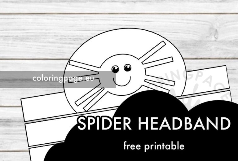 Spider headband template | Coloring Page