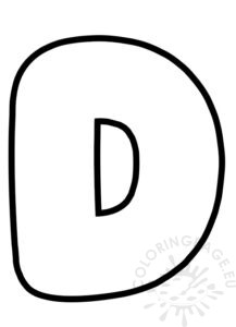 Free bubble letter D | Coloring Page