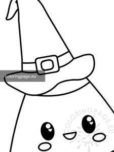 Candy Corn witch | Coloring Page