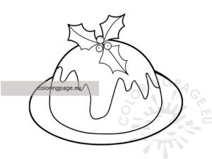 Plum pudding | Coloring Page