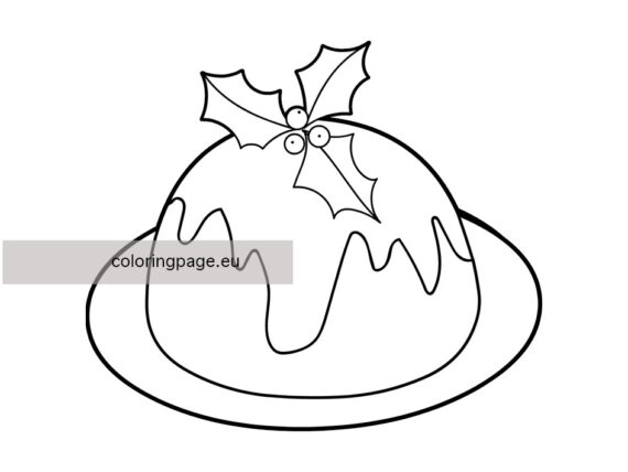 Plum pudding | Coloring Page