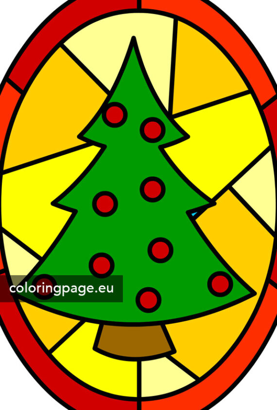 Christmas Stained Glass Window | Coloring Page