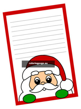Letter to Santa Claus | Coloring Page