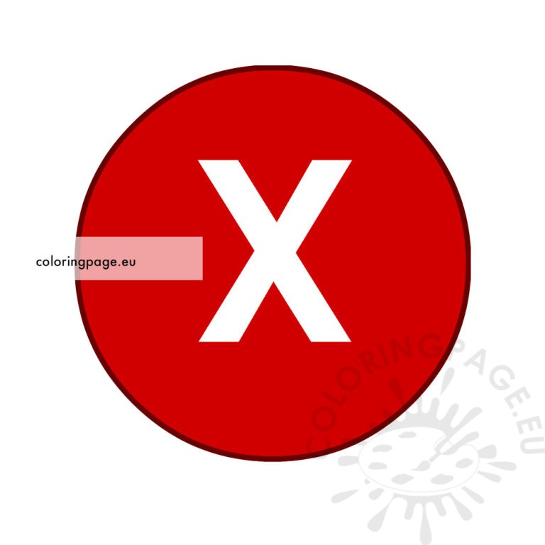 Close Button image | Coloring Page