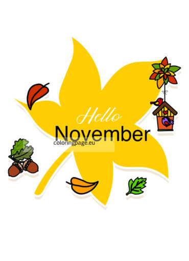 Hello november | Coloring Page