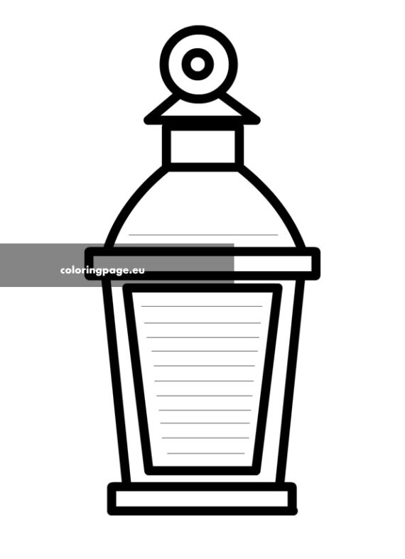 Lantern writing template | Coloring Page
