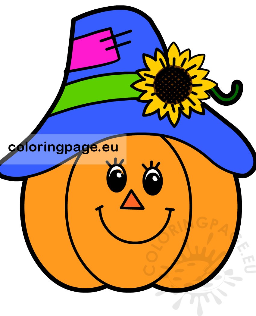 Scarecrow Pumpkin | Coloring Page