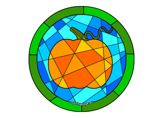 Autumn stained glass | Coloring Page