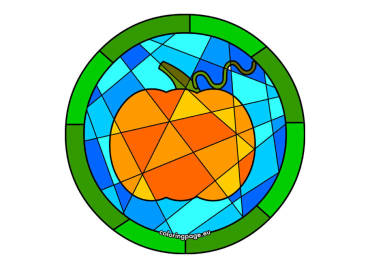 Autumn stained glass | Coloring Page