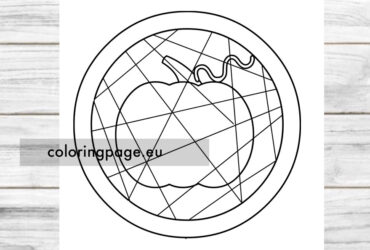 Stained Glass Fall Pumpkin | Coloring Page