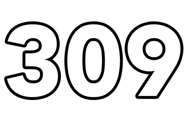 309 number | Coloring Page