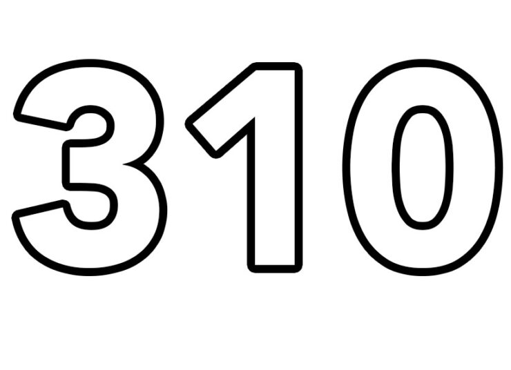 310 number | Coloring Page