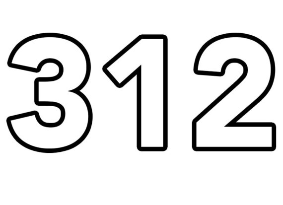312 number | Coloring Page