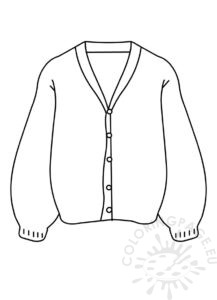 Cardigan | Coloring Page