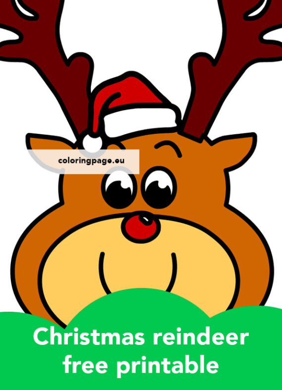 Christmas deer reindeer | Coloring Page