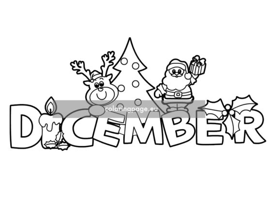 December text | Coloring Page