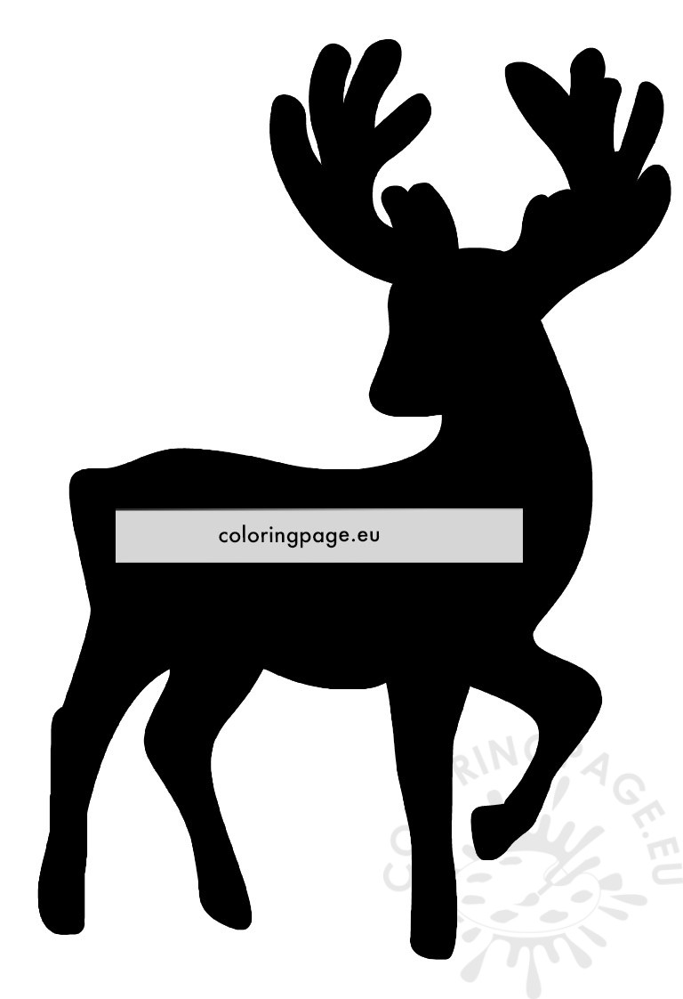 Free Deer silhouette | Coloring Page