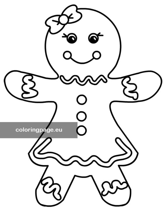 Gingerbread Girl | Coloring Page