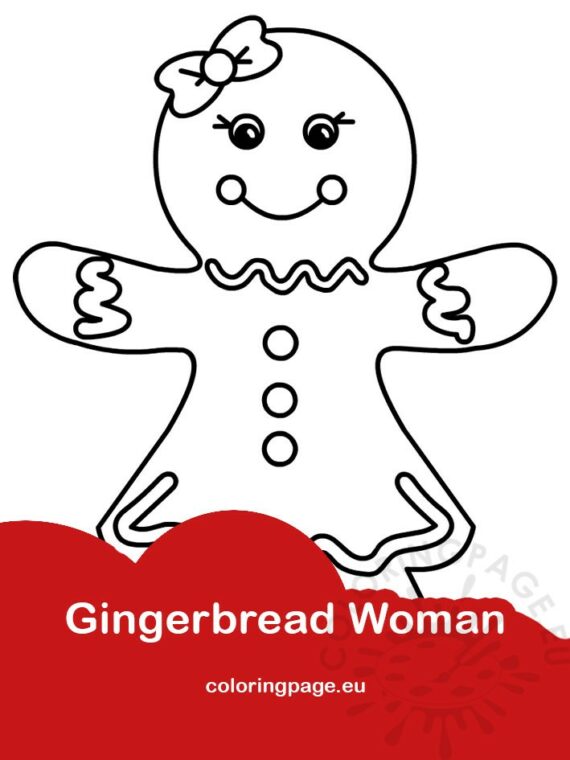 Gingerbread Woman printable | Coloring Page