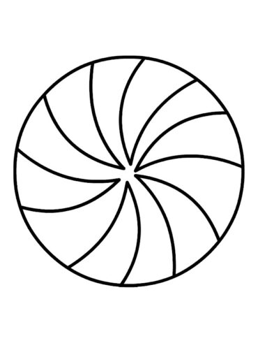 Peppermint candy template | Coloring Page