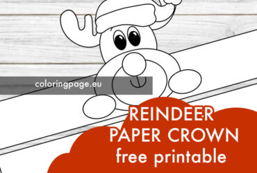 Reindeer crown template | Coloring Page