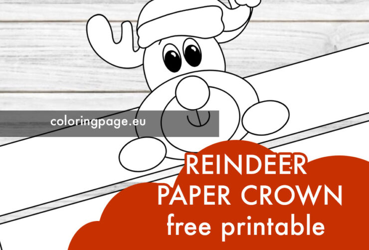 Reindeer crown template | Coloring Page