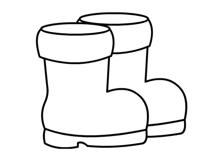 Santa Claus shoes | Coloring Page