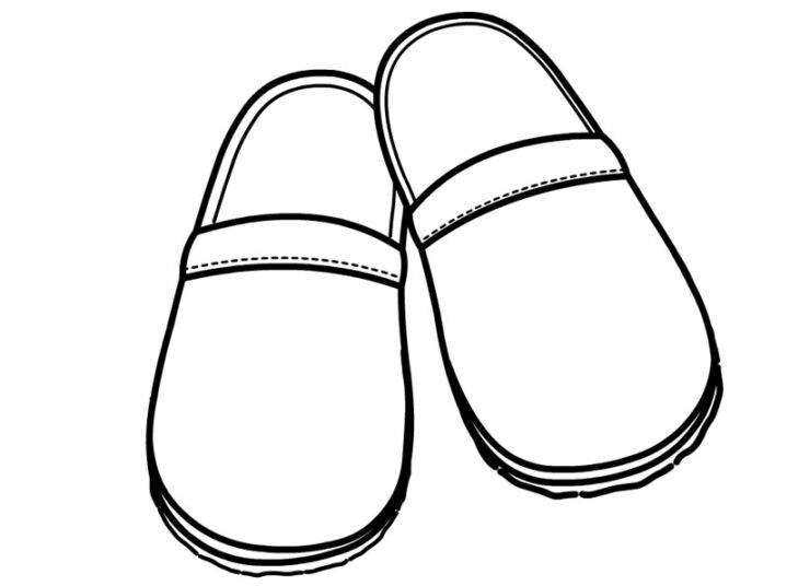Slippers | Coloring Page