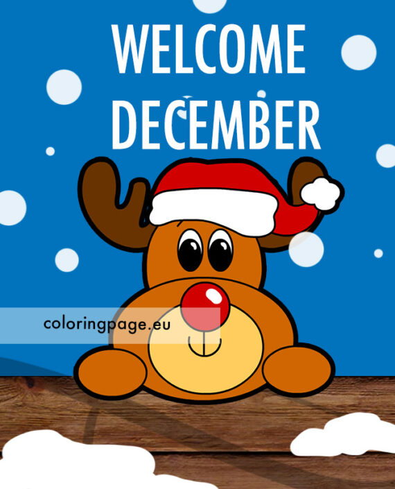 Welcome December | Coloring Page