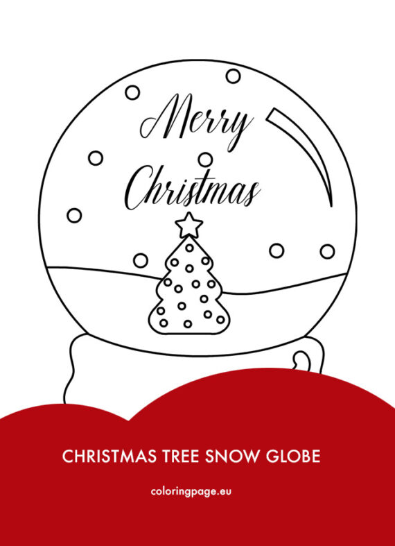 Christmas tree snow globe | Coloring Page
