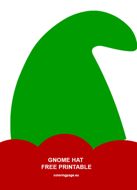 Green Gnome hat | Coloring Page