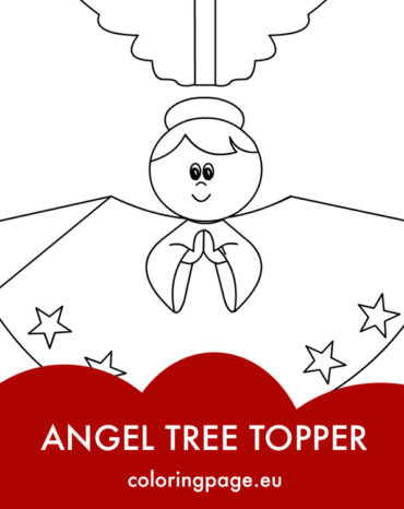Paper Angel Tree Topper | Coloring Page