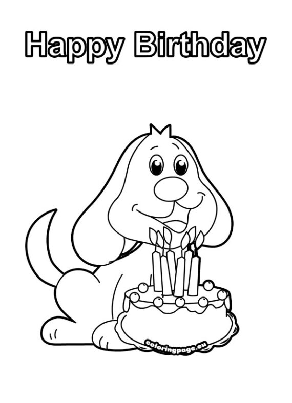 Party dog | Coloring Page