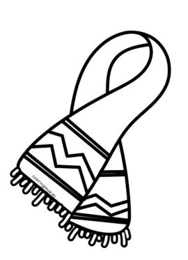 Free Scarf | Coloring Page