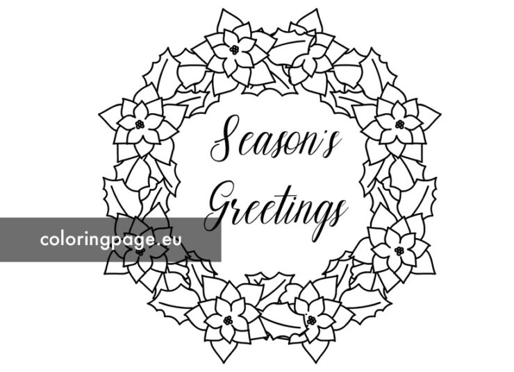Season's Greetings calligraphy lettering | Coloring Page