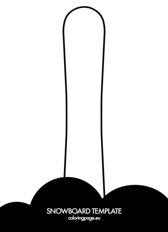 Snowboard template | Coloring Page