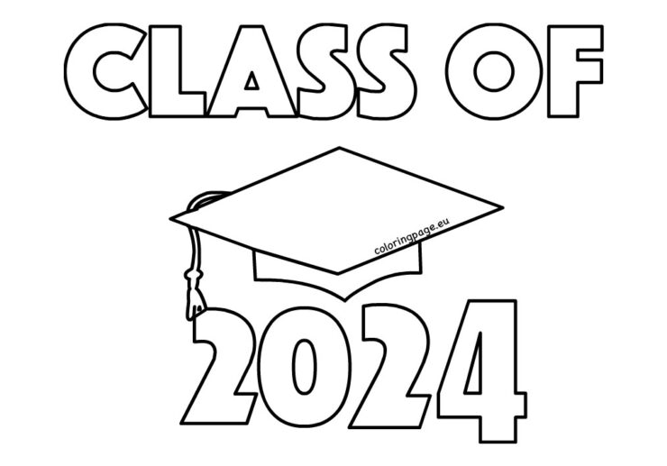 Graduation class of 2024 | Coloring Page