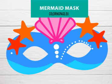 Mermaid mask | Coloring Page