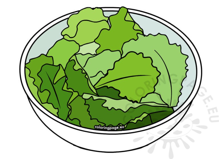 Vegetable salad | Coloring Page