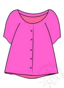 Women's Pink Blouse | Coloring Page