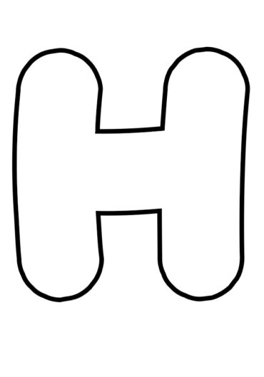 Bubble letter h | Coloring Page