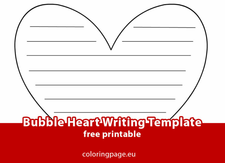 Bubble Heart Writing Template | Coloring Page