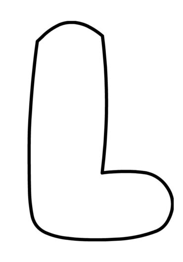Free bubble letter l | Coloring Page