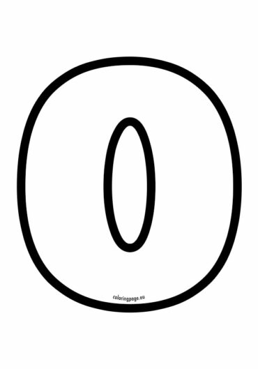 Bubble number 0 | Coloring Page